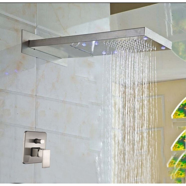 Juno Showers Rain Fixed Shower Head 2 5 Gpm Gpm Wayfair